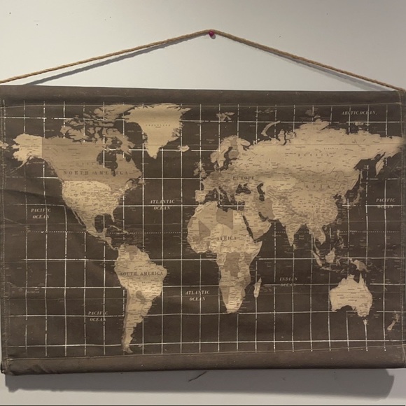 Wall Decor | Canvas Usa Map Scroll | Poshmark